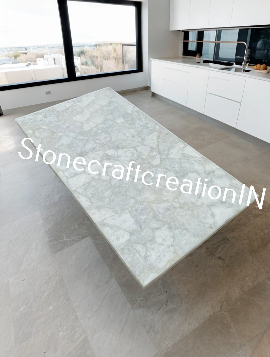 Quartz Countertop, Kitchen Countertop, Quartz Coffee Table, White ...