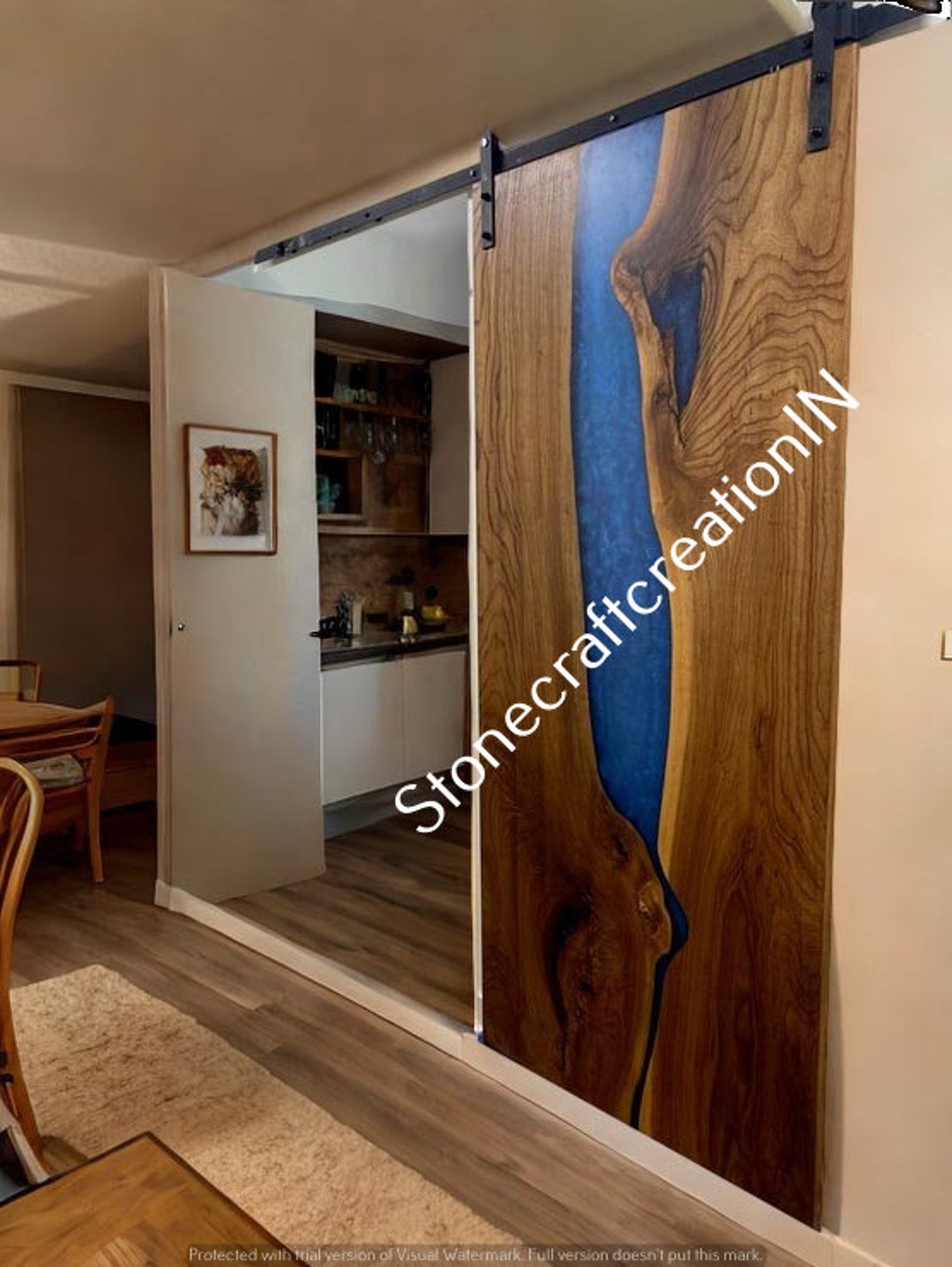 Resin Bar Door, Epoxy River Barn Door, Epoxy Barn Door, Live Edge Epoxy ...