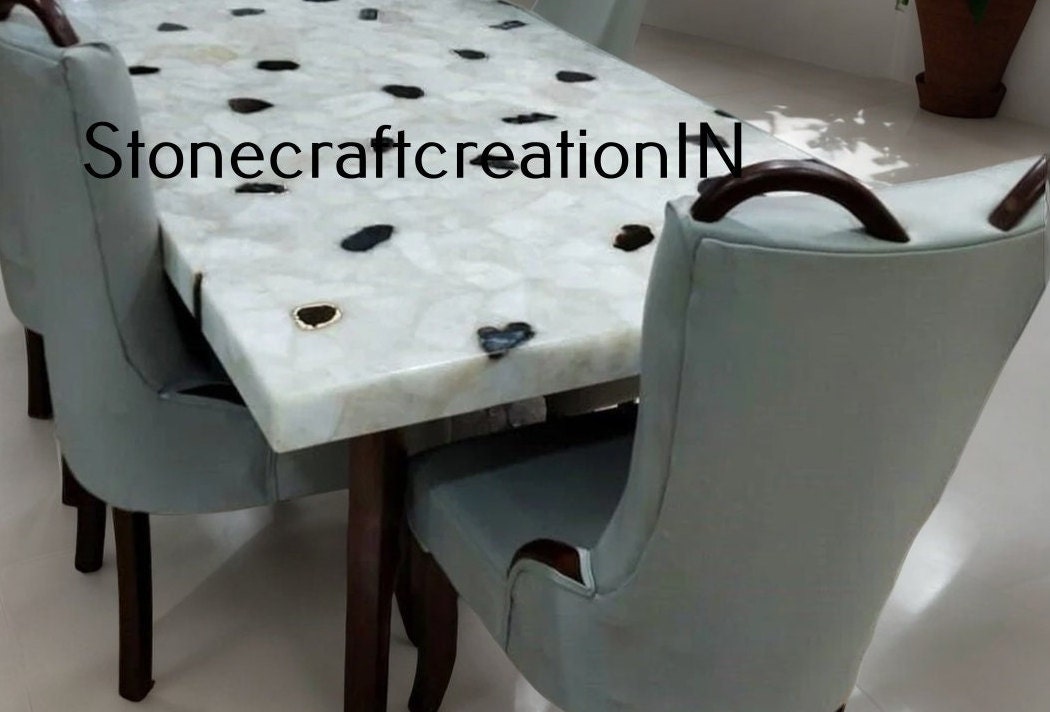 White Quartz Stone Dining Table, Quartz Table, Quartz Console Table ...