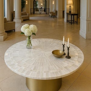 Selenite Coffee Table Top: Sun Rays Design, Handmade Decor - Etsy