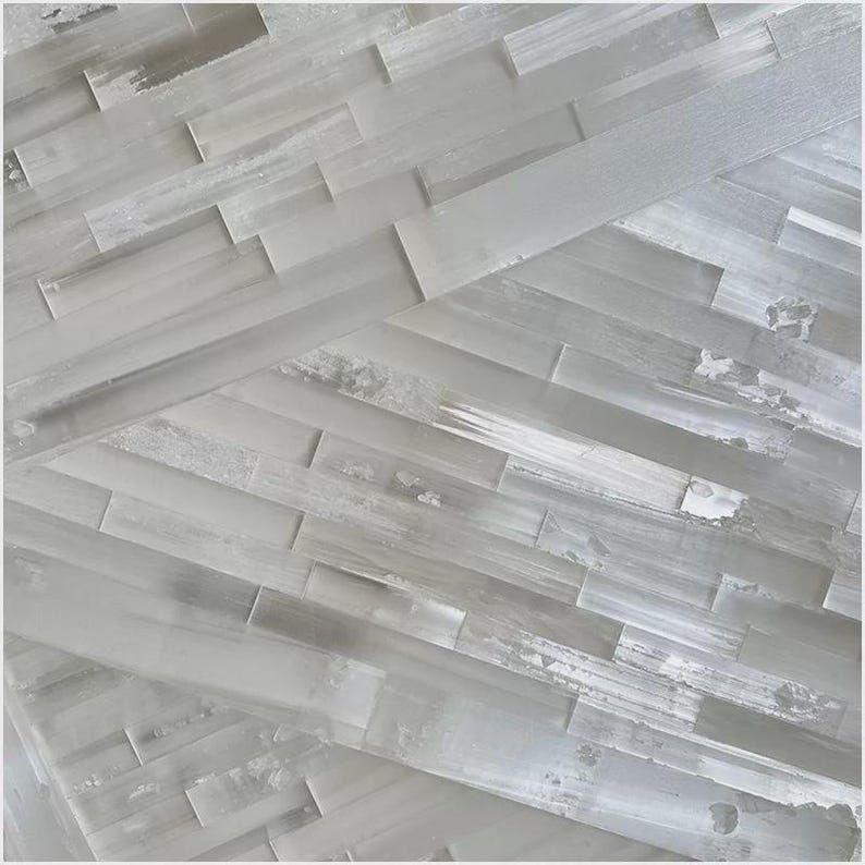 Selenite Coffee Table Top: Sun Rays Design, Handmade Decor - Etsy