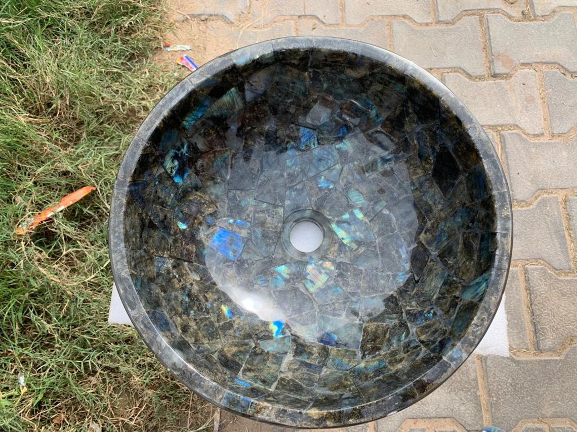Labradorite Stone Wash Basin Sink Wash Basin Bathroom & - Etsy