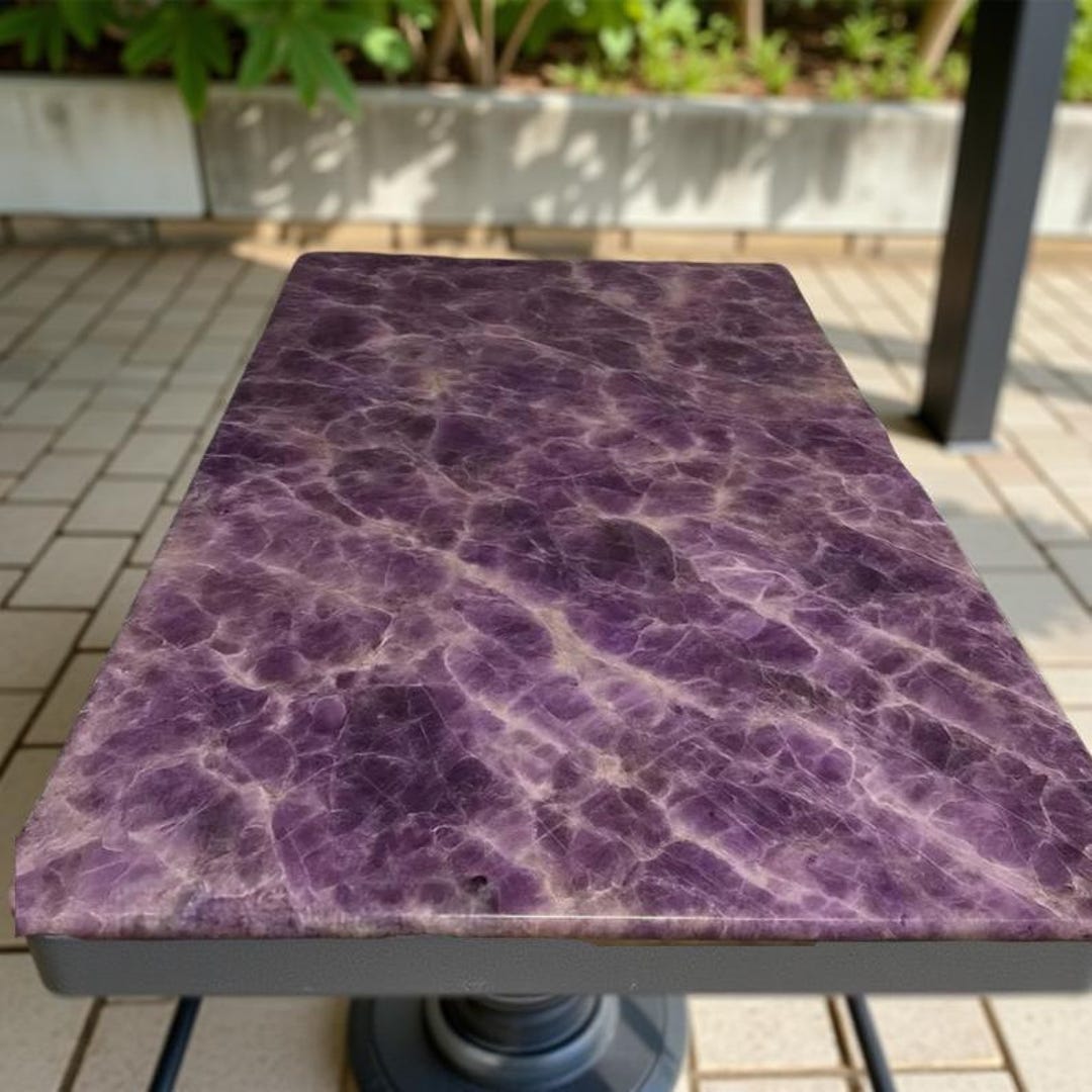 Amethyst Quartz Dining Table Top | Patio Outdoor Unique Amethyst Quartz ...