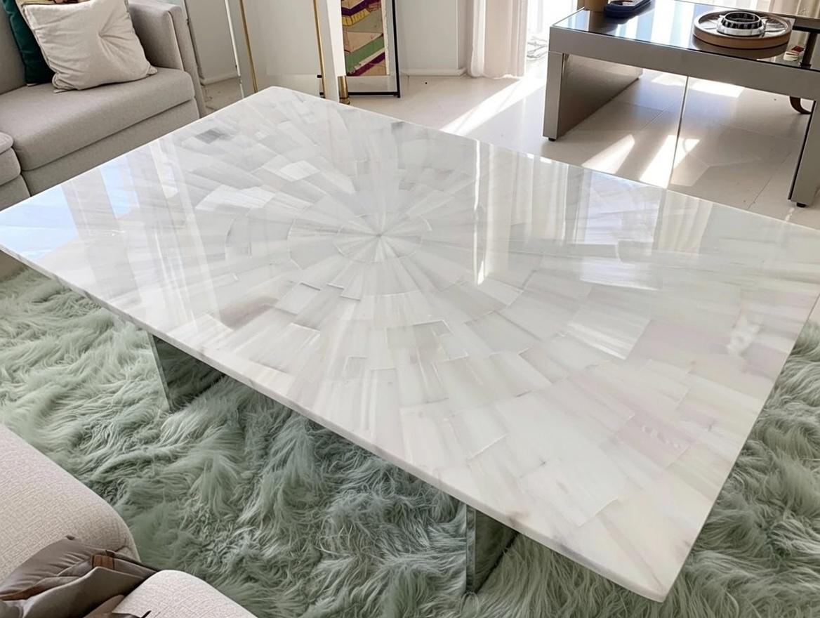 Handmade Selenite Dining Table – Luxury Crystal Stone Furniture ...