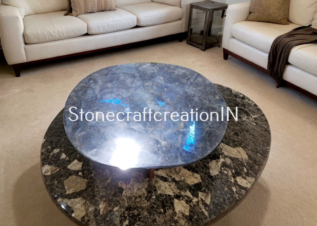 Labradorite Table Top, Gemstone Oval Table, Coffee Table/dining Table ...