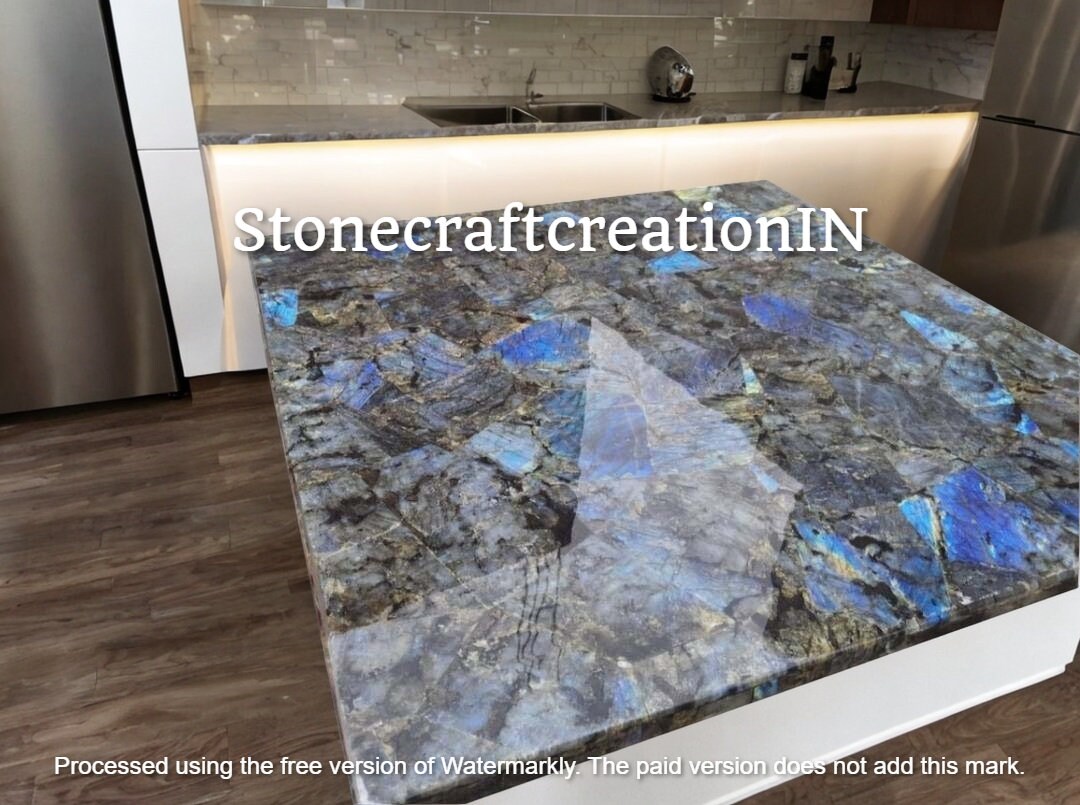 Labradorite Kitchen Slab: Handmade Dining Table Top, Countertop Slab - Etsy