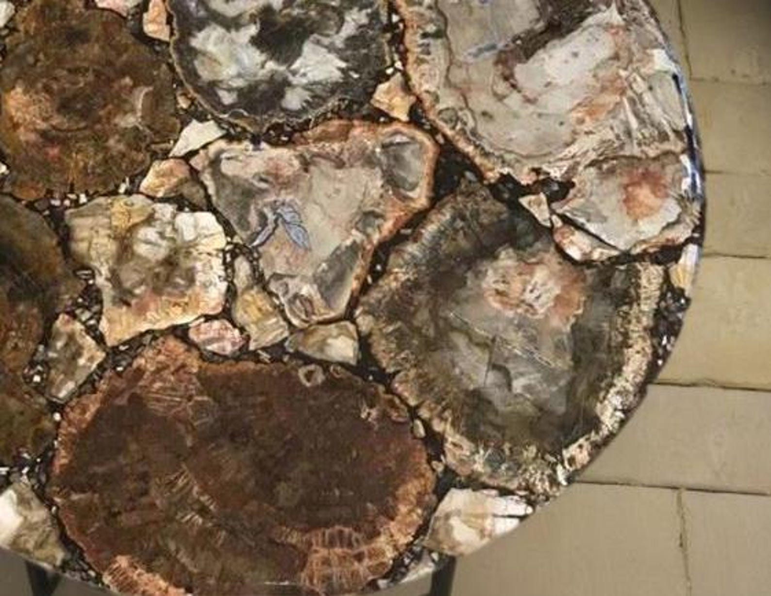 Petrified Wood Table Top, Coffee Table, Gemstone Center Table, Agate ...