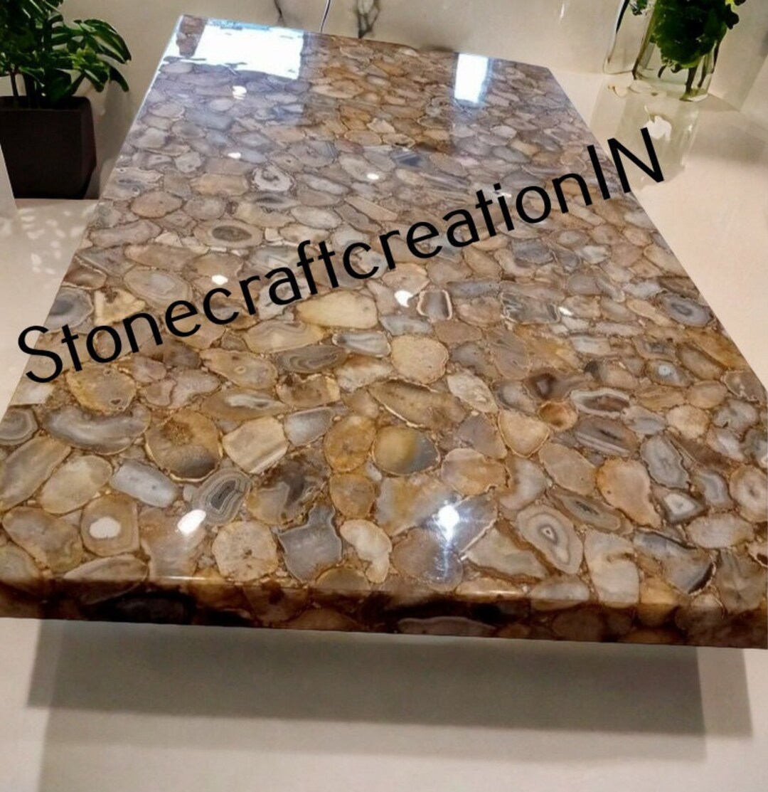 Agate Table, Stone Countertop, Coffee Table, Living Room Countertop ...