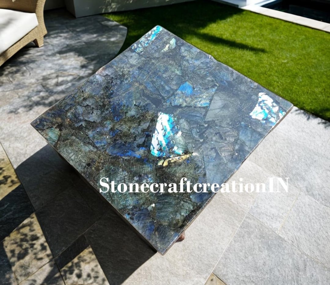 Labradorite Stone Coffee Table /corner Table /center Table/ Labradorite ...
