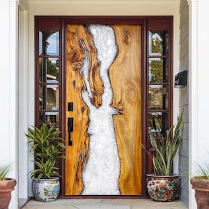 Handmade Epoxy Resin River Barn Door | Rustic Modern Interior - Etsy