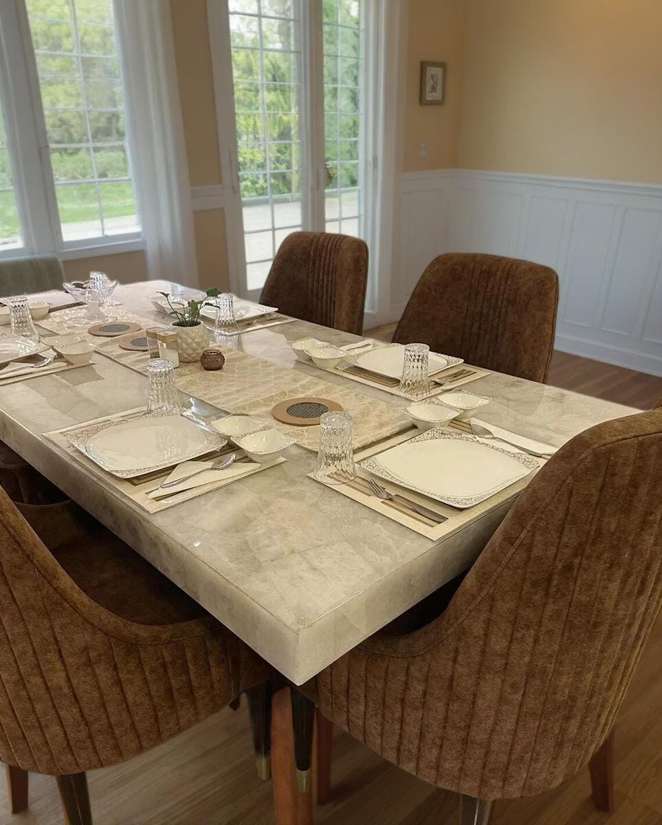White Quartz Dining Table Top, Quartz Stone Agate Center Hallway Desk ...