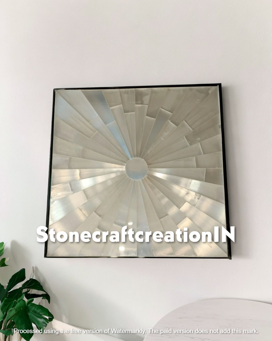 Selenite Sunburst Wall Panel: Modern Interior Decor - Etsy