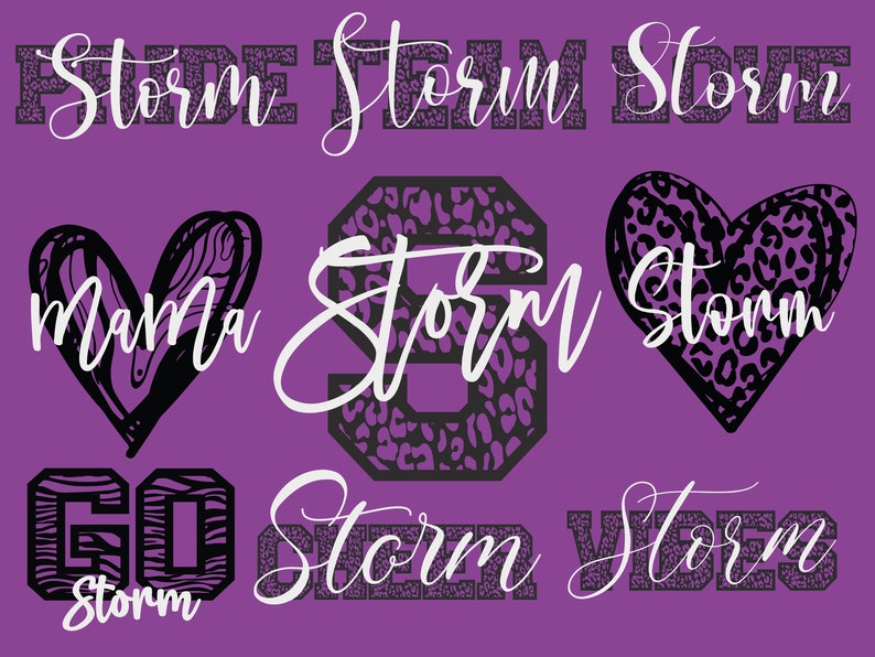 Storm Mascot 9 Designs Bundle, Storm Svg, Storm Leopard Svg, Sports ...