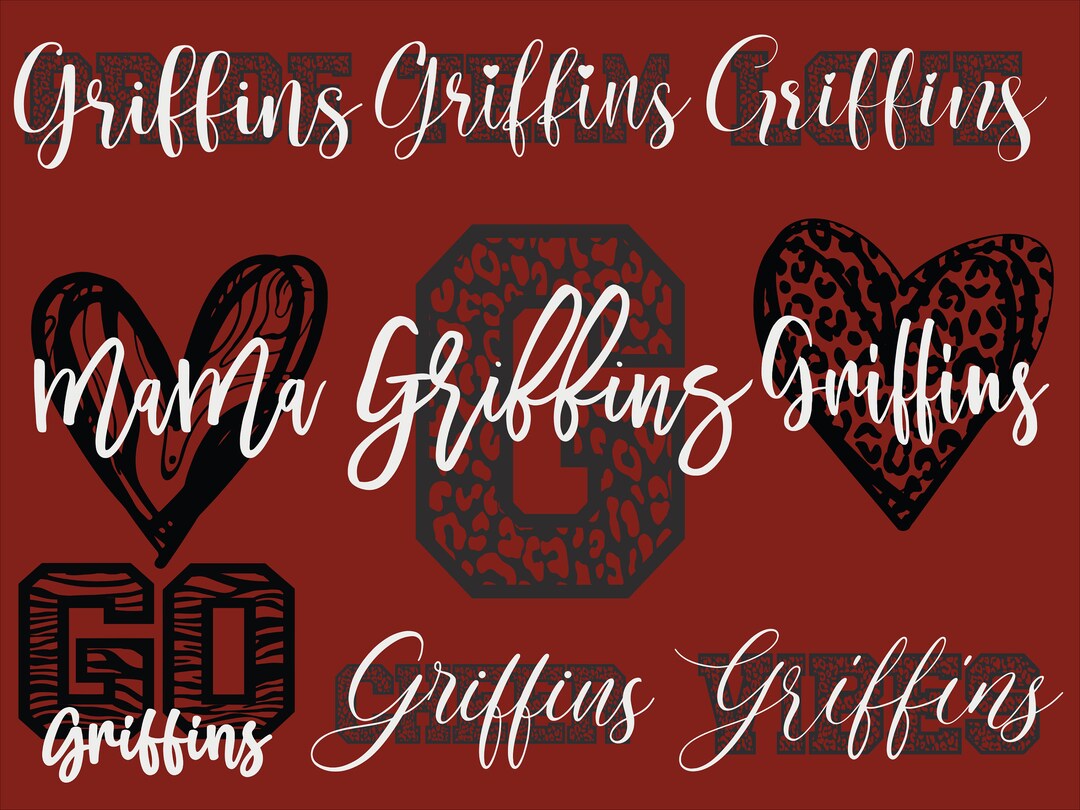 Griffins Mascot 9 Designs Bundle, Griffins Svg, Griffins Leopard Svg, Sports Team Svg, Digital ...
