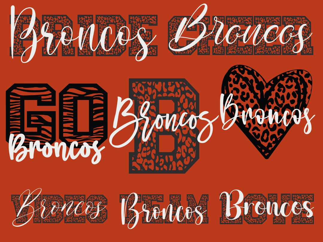 Broncos Mascot 8 Design Bundle, Broncos Svg, Broncos Leopard Svg ...