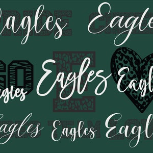 Eagles Mascot 8 Design Bundle, Eagles Svg, Eagles Leopard Svg, Sports ...