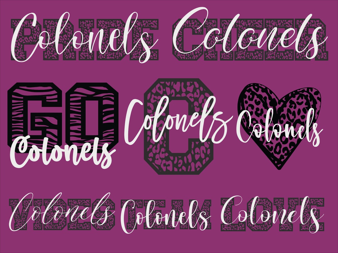 Colonels Mascot 8 Design Bundle, Colonels Svg, Colonels Leopard Svg ...