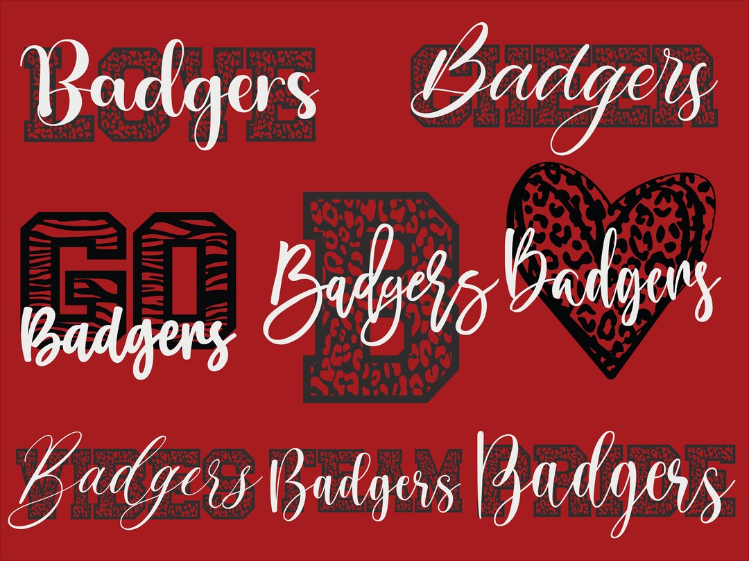 Badgers Mascot 8 Design Bundle, Badgers Svg, Badgers Leopard Svg ...