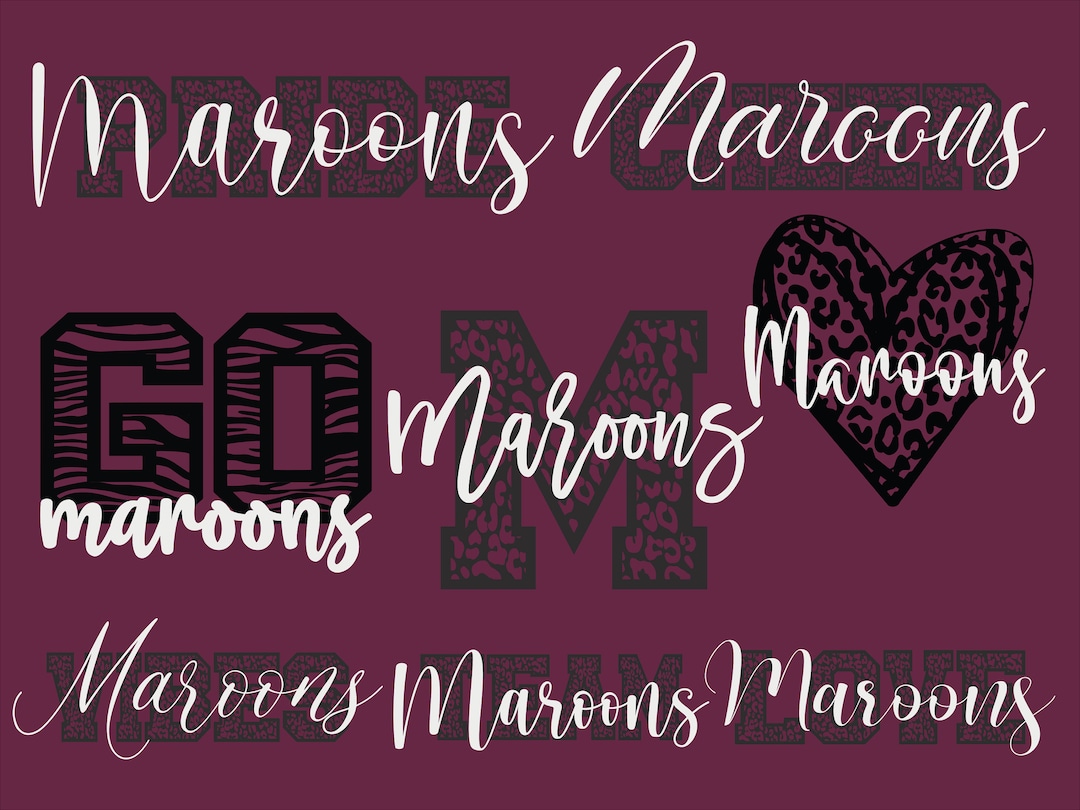 Maroons Mascot 8 Design Bundle, Maroons Svg, Maroons Leopard Svg ...