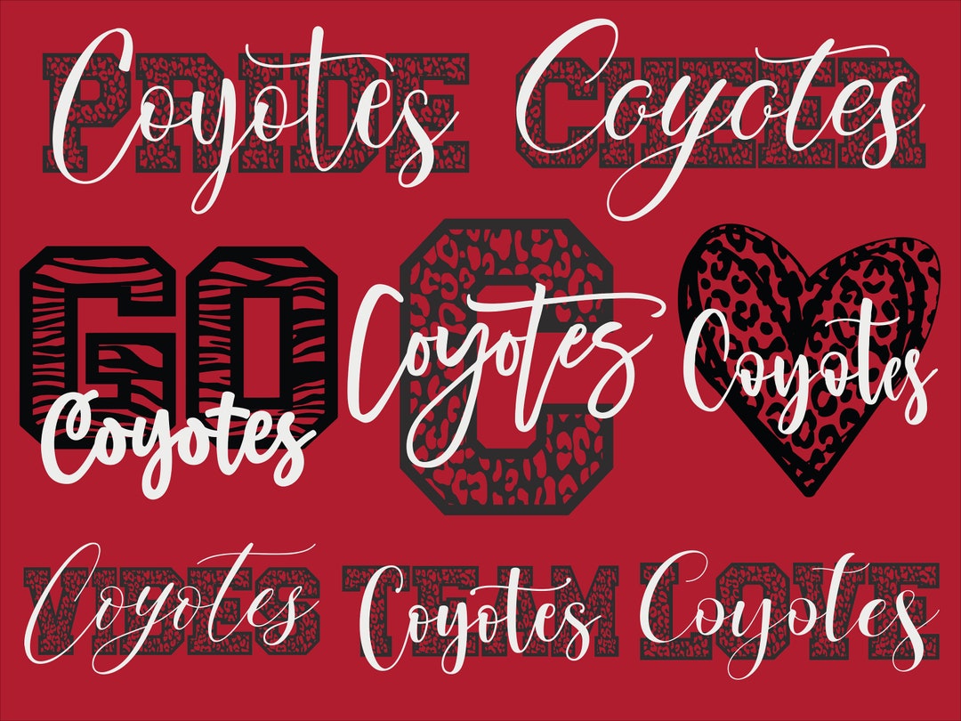 Coyotes Mascot 8 Design Bundle, Coyotes Svg, Coyotes Leopard Svg ...