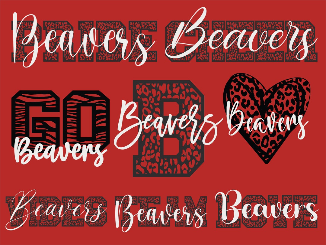 Beavers Mascot 8 Design Bundle, Beavers Svg, Beavers Leopard Svg ...