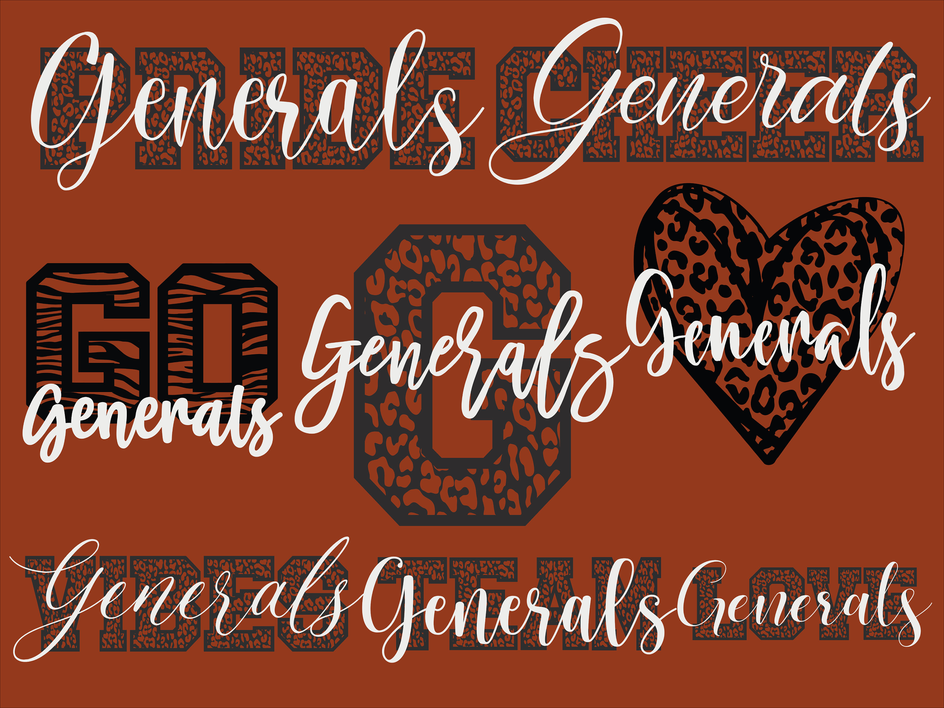 Generals Mascot 8 Design Bundle Generals Svg Generals - Etsy