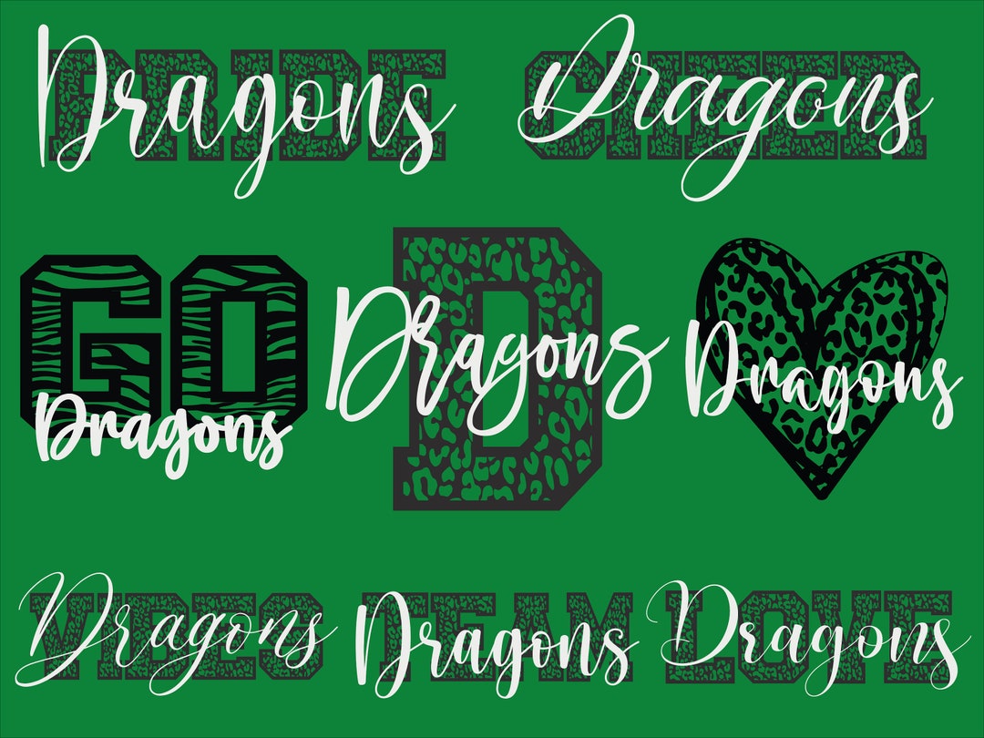 Dragons Mascot 8 Design Bundle, Dragons Svg, Dragons Leopard Svg ...