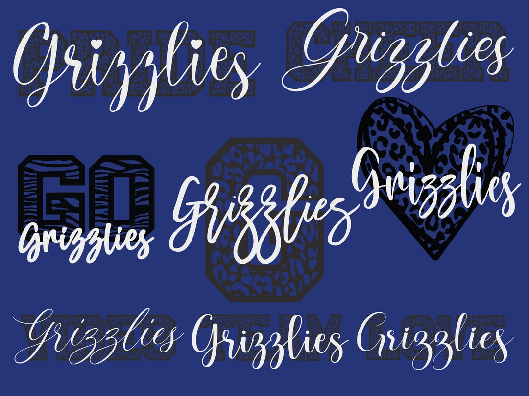 Grizzlies Mascot 8 Design Bundle, Grizzlies Svg, Grizzlies Leopard Svg ...