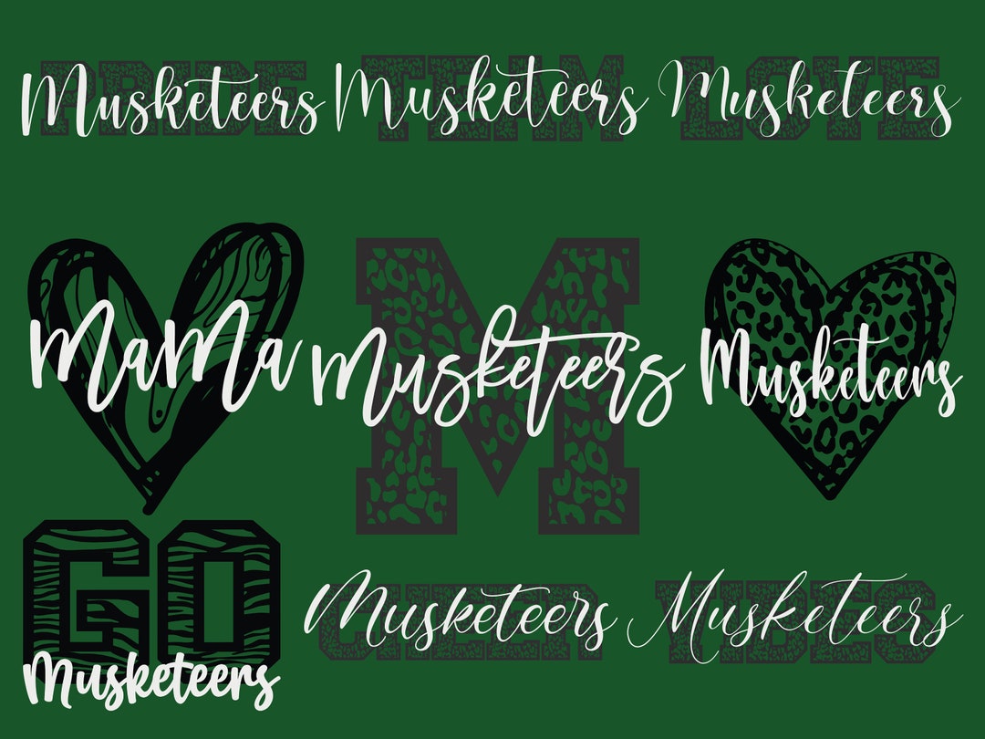 Musketeers Mascot 9 Designs Bundle, Musketeers Svg, Musketeers Leopard ...