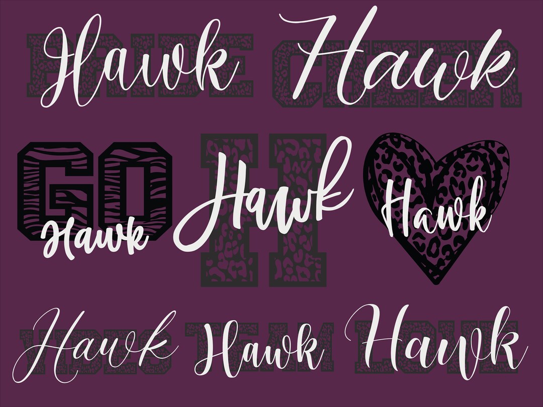 Hawk Mascot 8 Design Bundle, Hawk Svg, Hawk Leopard Svg, Sports Team ...