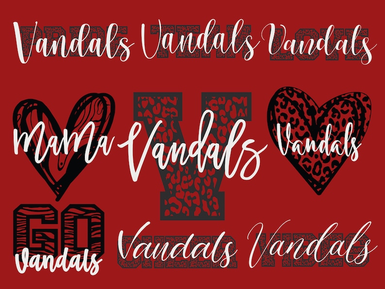 Vandals Mascot 9 Designs Bundle, Vandals Svg, Vandals Leopard Svg ...