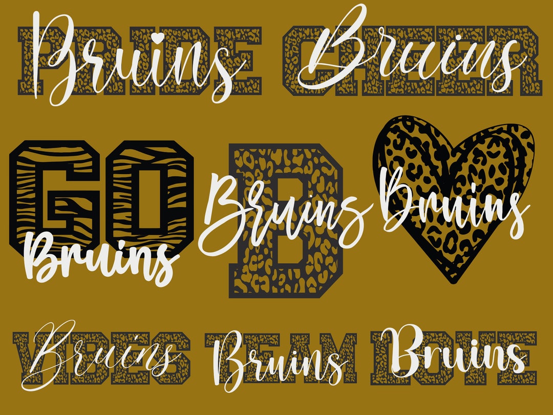 Bruins Mascot 8 Design Bundle, Bruins Svg, Bruins Leopard Svg, Sports ...