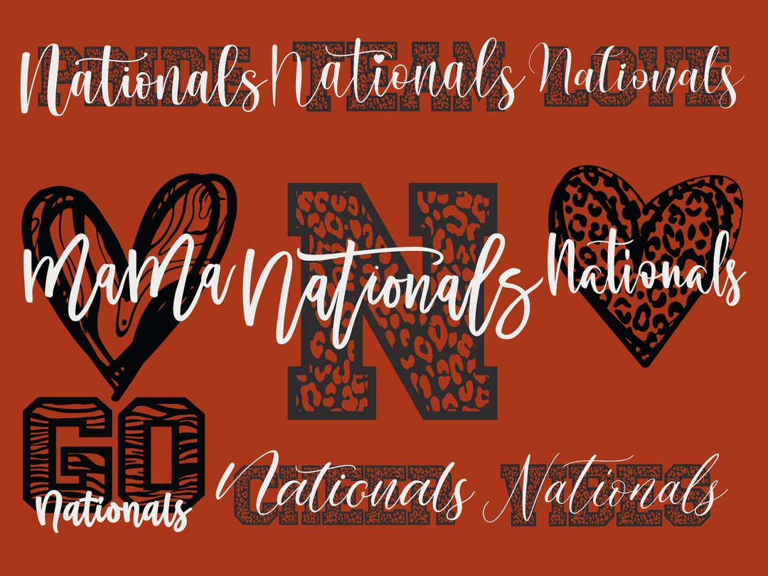 Nationals Mascot 9 Designs Bundle, Nationals Svg, Nationals Leopard Svg ...