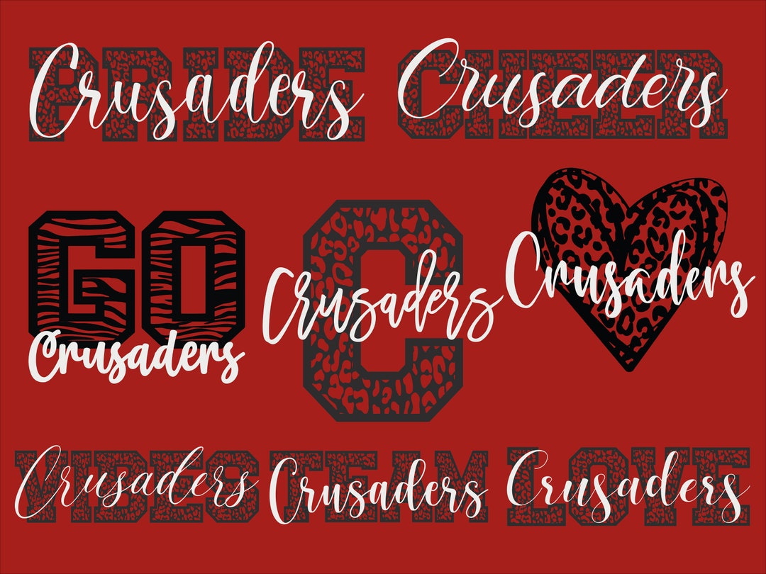 Crusaders Mascot 8 Design Bundle, Crusaders Svg, Crusaders Leopard Svg ...