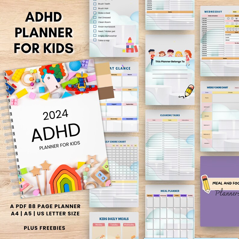 ADHD Planner | ADHD Planner for Kids | Digital ADHD Planner | Adhd ...