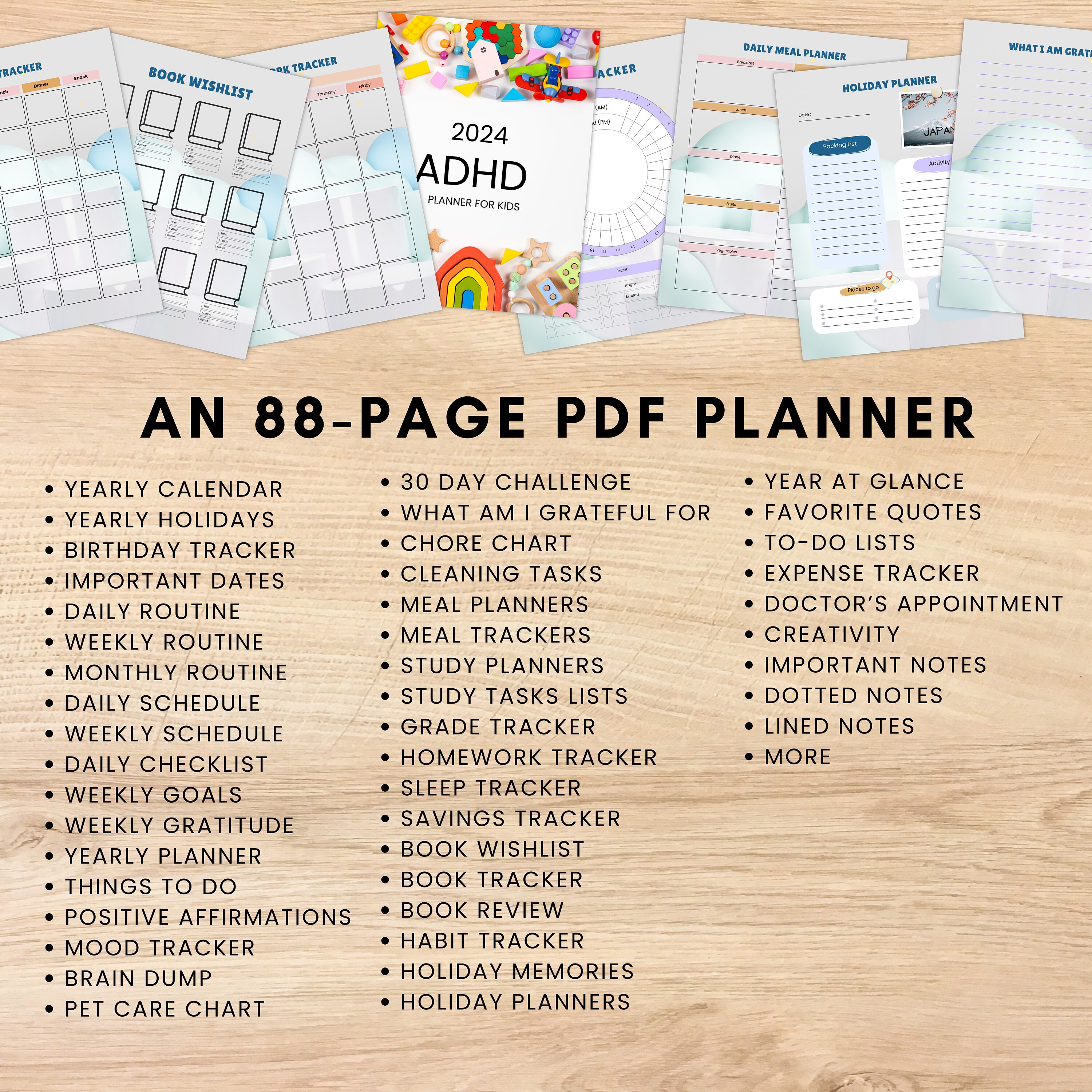ADHD Planner | ADHD Planner for Kids | Digital ADHD Planner | Adhd ...