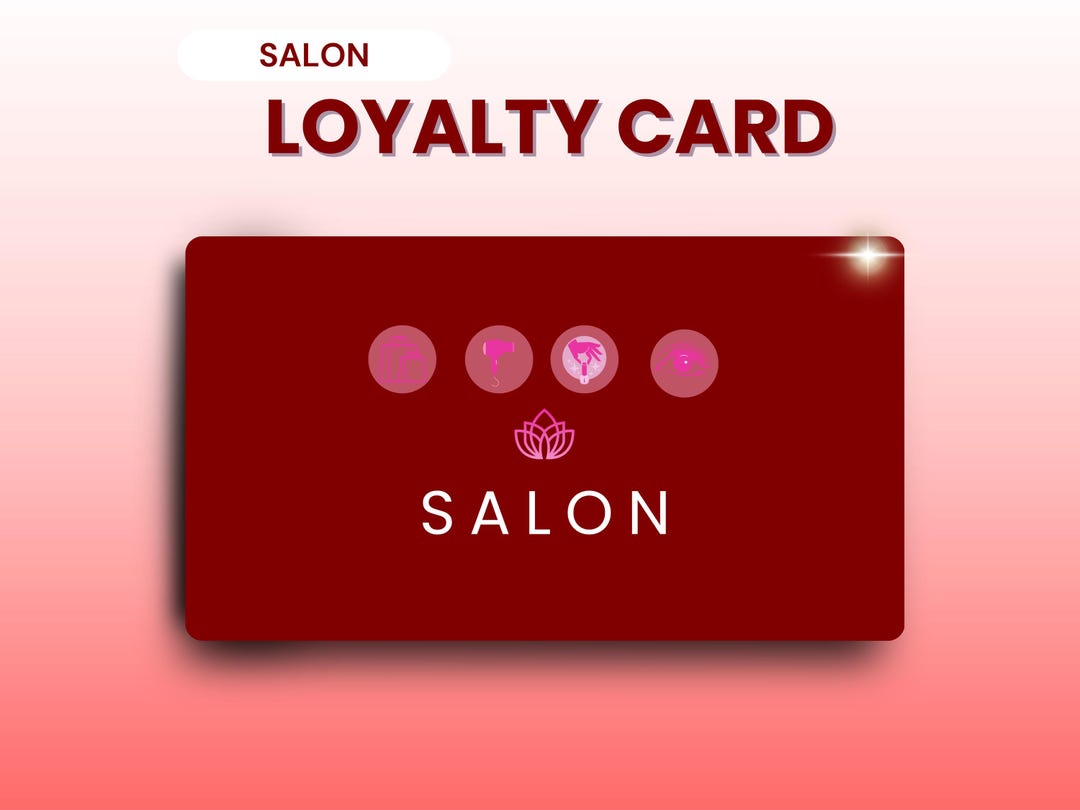 Loyalty Card Salon Loyalty Card Hair Loyalty Card Nail Loyalty Card ...