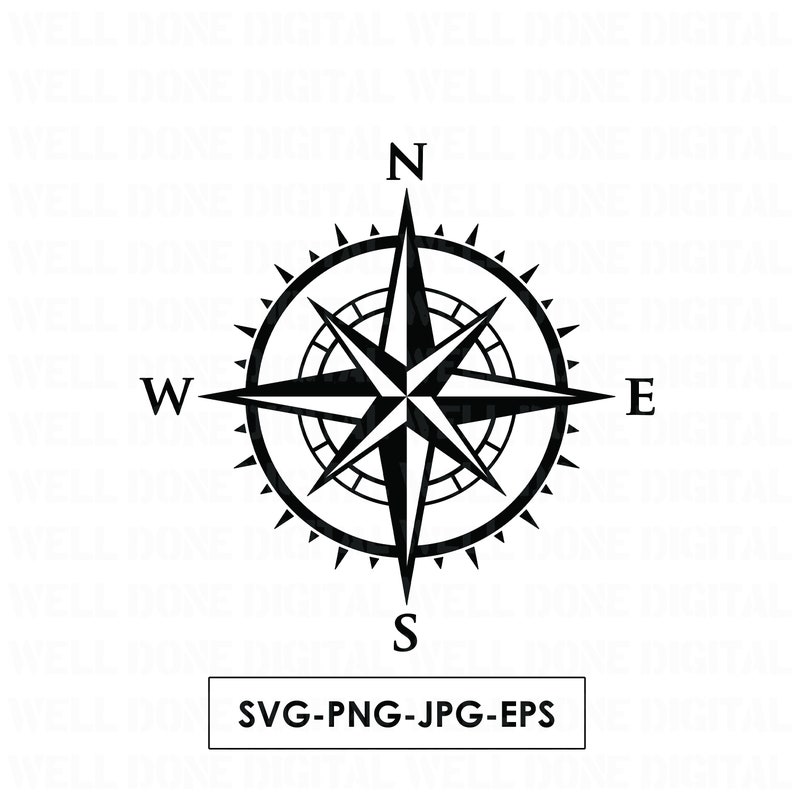 Compass Svg, Compass, Compass Rose Svg, Nautical Compass Svg, Sticker ...