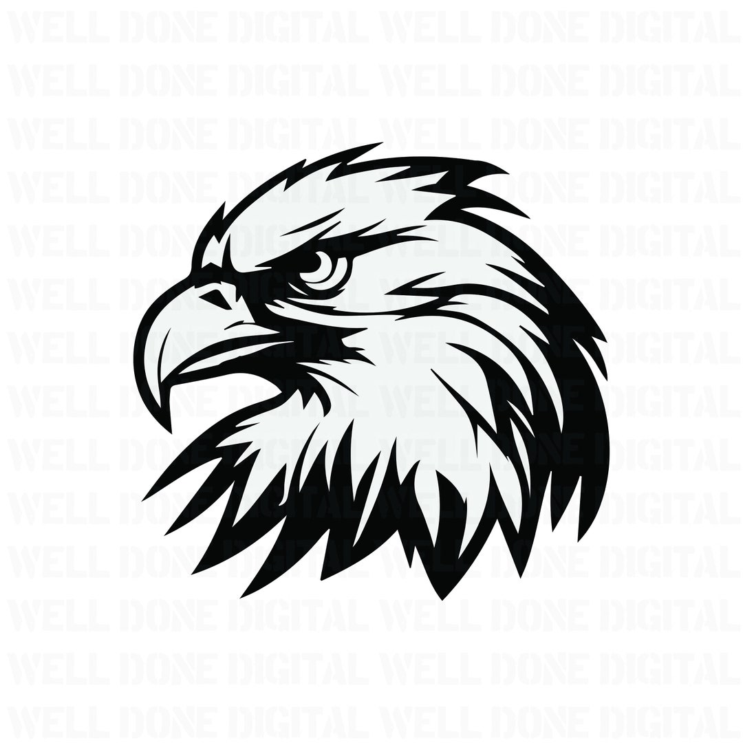 Eagle Svg, Eagle Head Svg, Eagle Face Svg, Eagle Head Clipart, Sticker ...