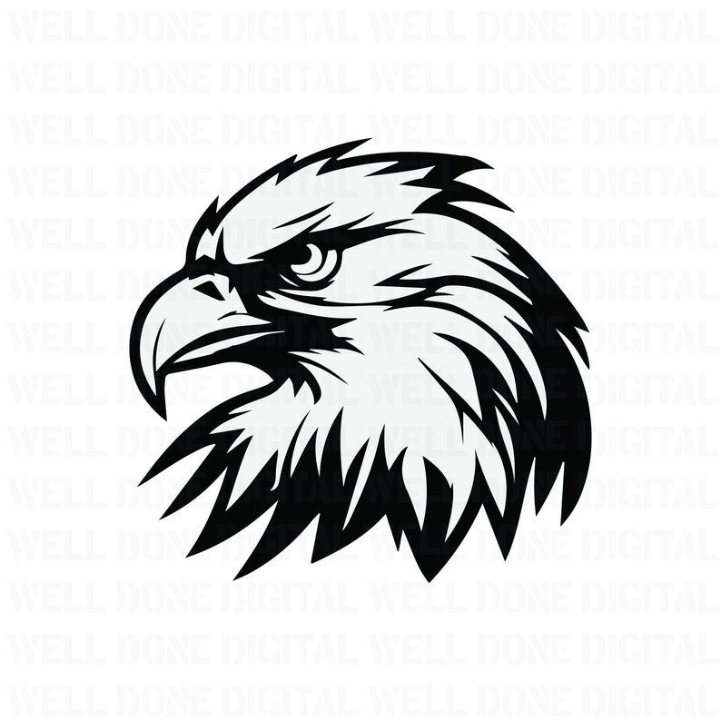 Eagle Svg, Eagle Head Png, Eagle Face Svg, Eagle Head Clipart, Sticker ...