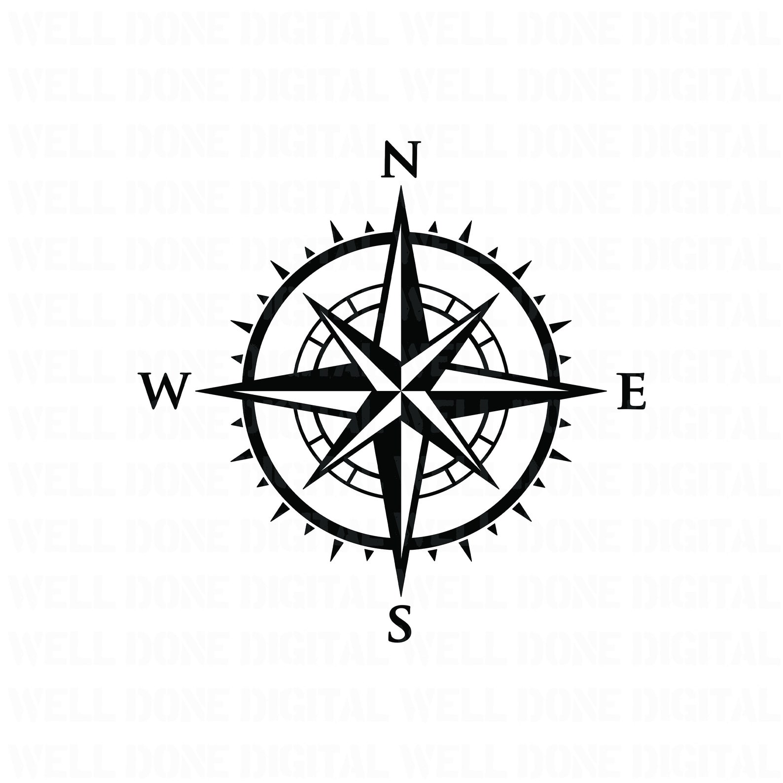 Compass Svg, Compass, Compass Rose Svg, Nautical Compass Svg, Sticker ...