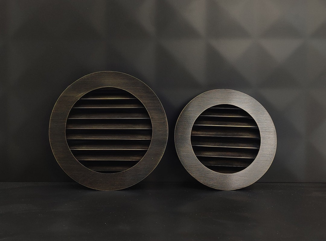 Brass Round Ventilation Grille, Custom Grille, Air Intake Grille, Wall ...