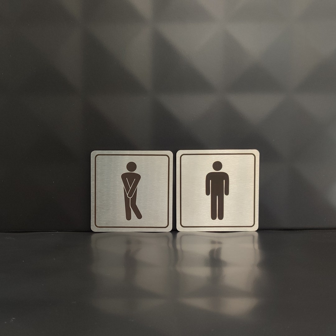 Stainless Steel Door Sign, Metal WC Sign, Decorative Door Sign ...