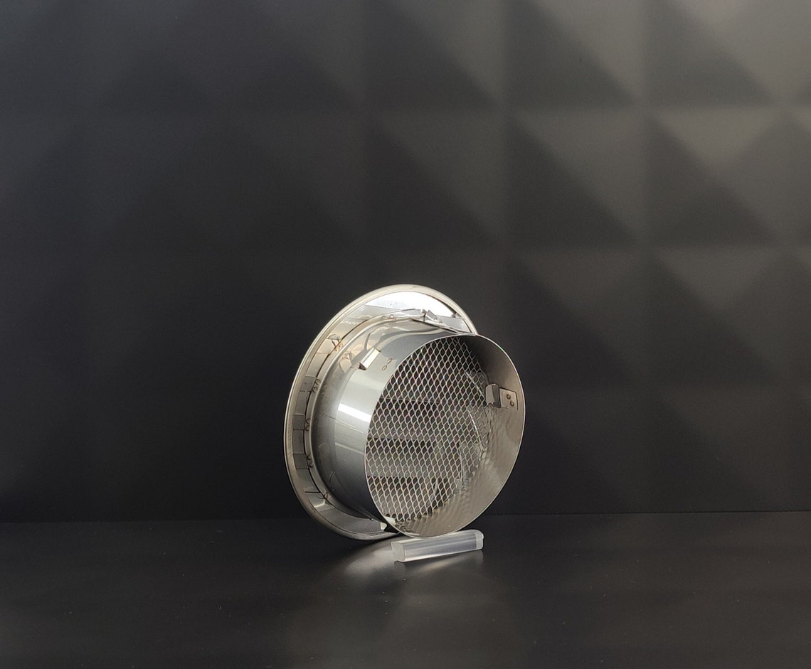 4" 5'' Duct Opening Solid Steel Round Grille, Powder Coated Grille ...