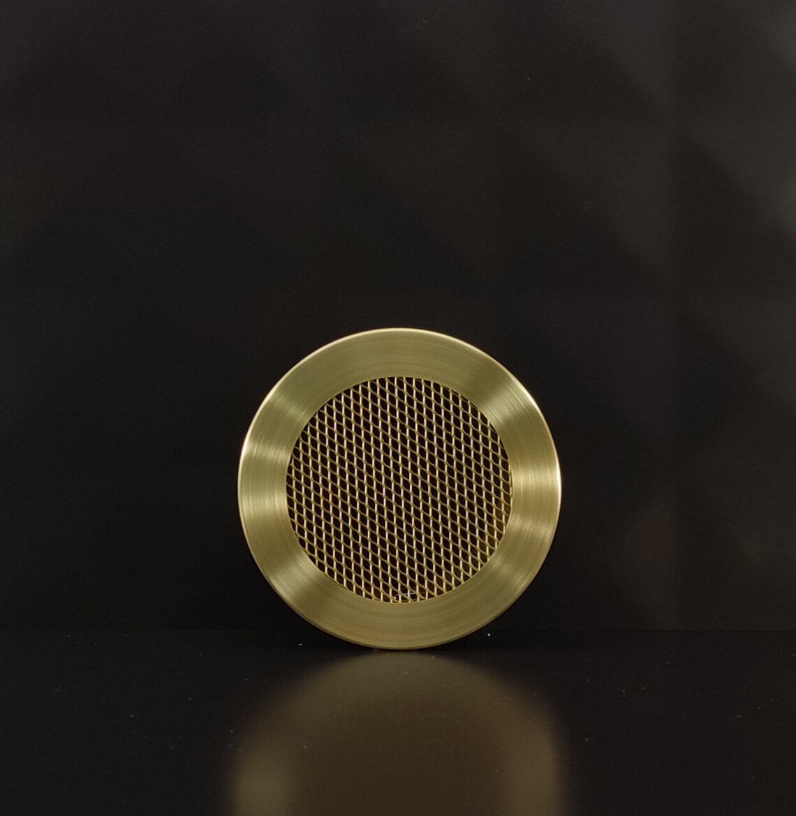 Gold Round Vent Grilles, Brass Grille With Mesh, Brass Air Vent Cover ...
