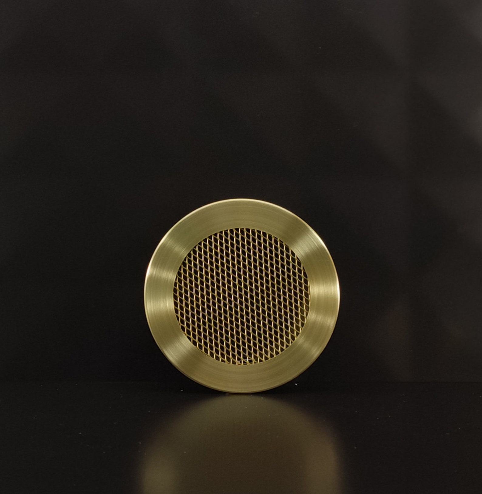 Gold Round Vent Grilles, Brass Grille With Mesh, Brass Air Vent Cover ...