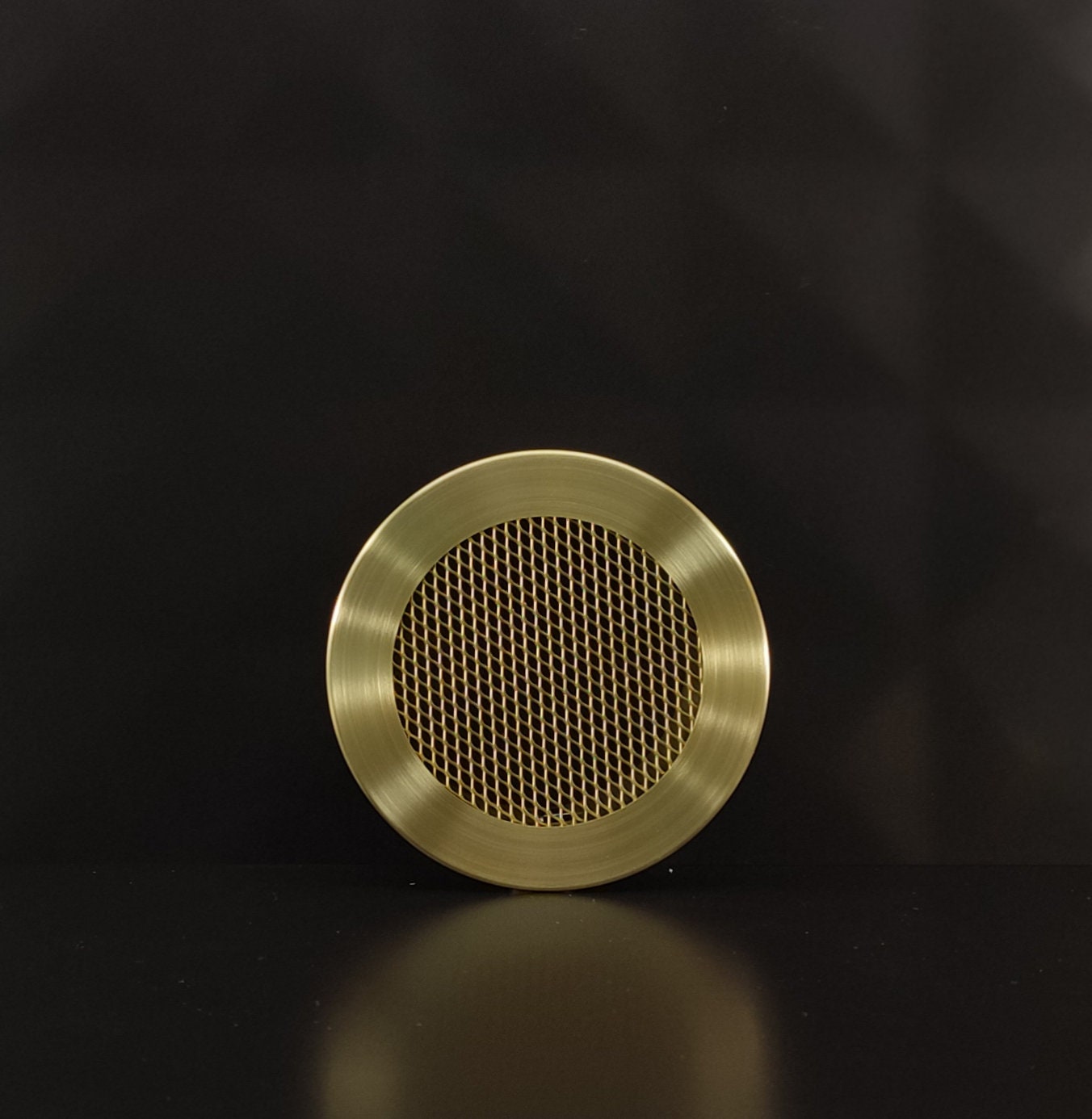 Gold Round Vent Grilles, Brass Grille With Mesh, Brass Air Vent Cover ...