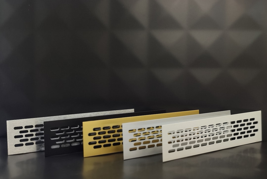 Furniture Ventilation Grille – Cabinet & Fridge Vent, Slim Rectangular ...