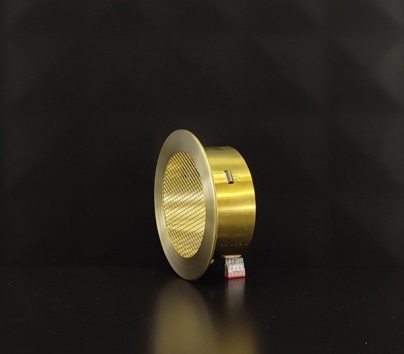 Gold Round Vent Grilles, Brass Grille With Mesh, Brass Air Vent Cover ...