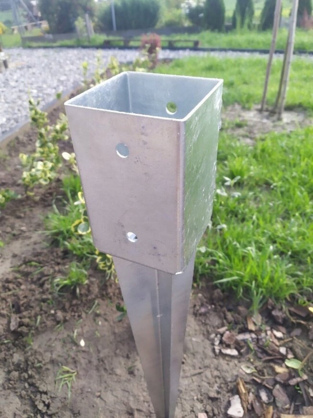 Galvanised Pergola Bold Post Support, Wood Post Bracket Support, Driven ...